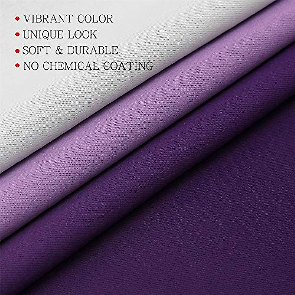 MIUCO Blackout Curtains & Drapes for Bedroom Living Room 84 Inches Long Purple and White Room Darkening Ombre Curtains Rod Pocket & Back Tab Curtains Thermal Insulated Light Blocking 2 Panels Set