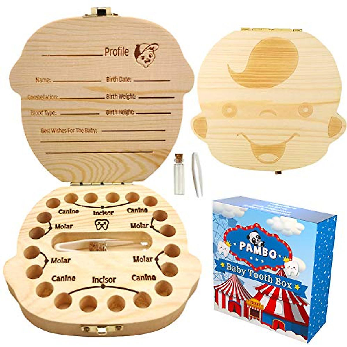 Baby Tooth Fairy Box Keepsake for Boys| Tooth Holder for Kids | Baby Party & Birthday Gift -Upgraded