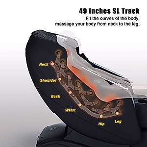 SGorri Massage Chair Full Body with Zero Gravity, SL Track Massage Chair, Airbags, Heating, and Foot Massage,Black