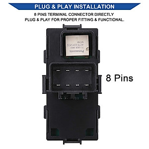 AiYiGu Passenger Window Switch 22895545, Compatible with 2008-2011 Chevrolet HHR, 2007-2013 Chevrolet Silverado 1500/2500 HD/3500 HD/Suburban/GMC Sierra/Yukon/Buick Lucerne, Replaces 25877776 (3)