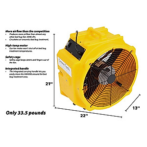 Portable Electric Bed Bug Sanitation Heater | Professional-Grade | Heat Treatment System and Equipment | Get Rid of Bugs | 19,000 BTU | ePro 400XP Bundle Package for 400-600 Sq Foot Room | Green