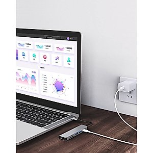 navor USB C Hub 6 in 1 with 4K HDMI Resolution, 87W PD, 1 USB 3.0 & 1 USB 2.0, TF/SD Reader, Compatible with All Type-C Channel Computers, Thunderbolt 3/4, Samsung S8, S9, S10, Huawei10, mate10pro