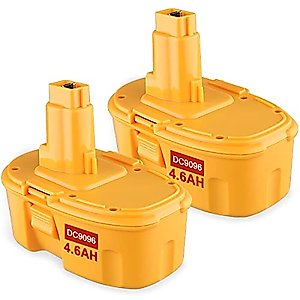 SHGEEN 【2023 Upgraded 4600mAh 】 2Pack DC9096 Ni-MH Replacement for Dewalt 18V Battery XRP DC9096 DC9098 DC9099 DW9095 DW9096 DW9098 DE9039