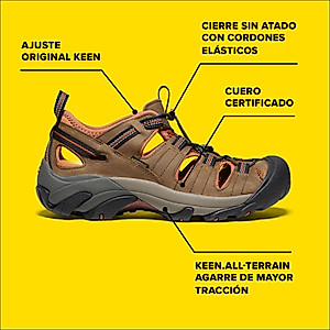 KEEN Men's Arroyo 2 Closed Toe Hiking Sandals, Black Olive/Bombay Brown, 10.5