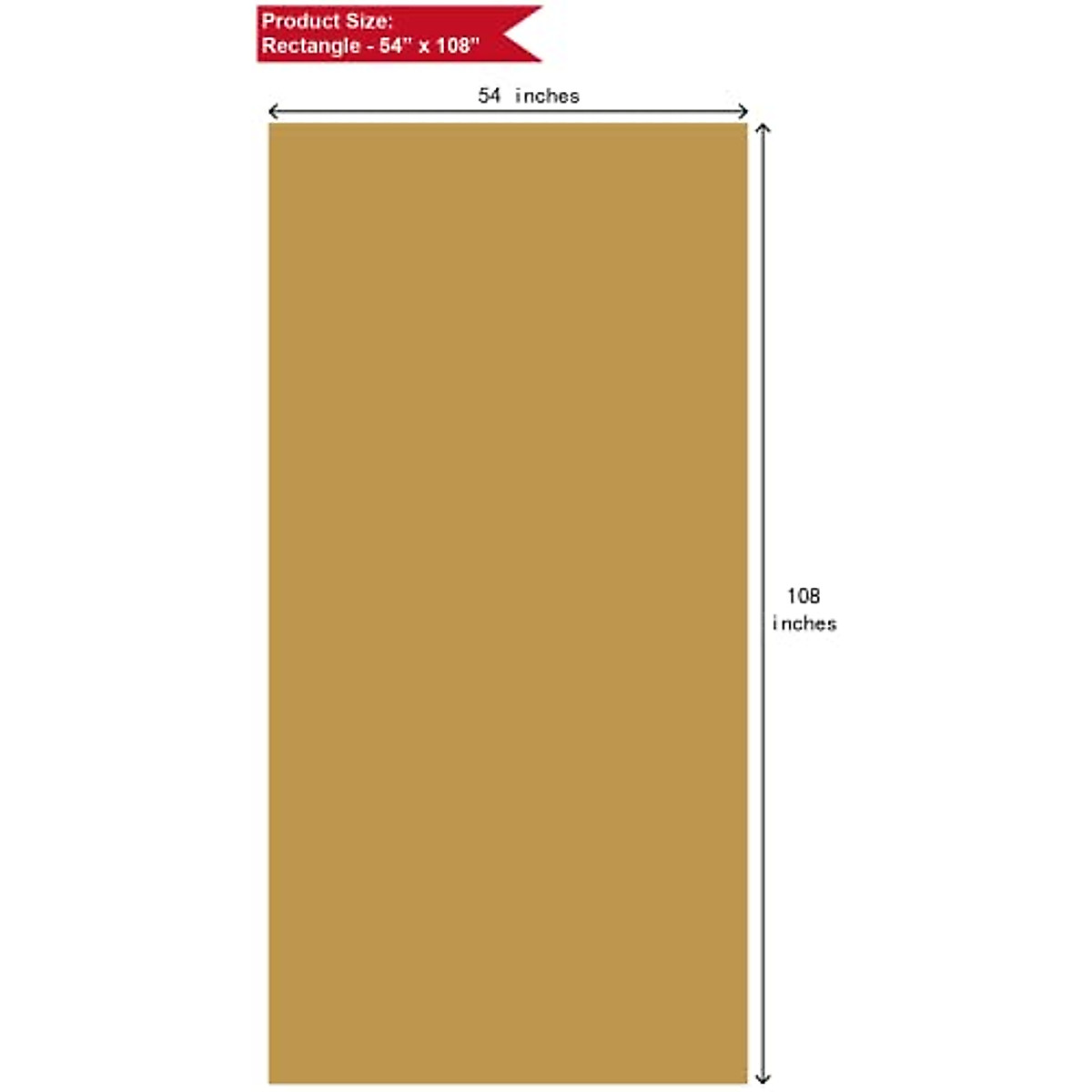 Gold Plastic Tablecloths 3 Pack Disposable Table Covers 54 x 108 Inches Shower Party Tablecovers PEVA Vinyl Table Cloths for Rectangle Tables up to 8 ft and Picnic BBQ Birthday Wedding Banquet