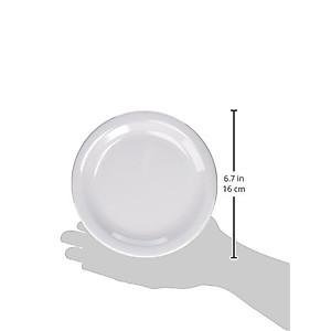 Winco MMPR-6W Round Melamine Plate, 6.5-Inch, White ( 12 Count ),Medium