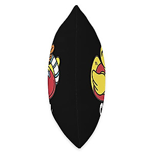 Funny Rubber Ducky Rubber Duck Lover Rubber See Me Quakin' Cool Yellow Duck Lover Quack Throw Pillow, 16x16, Multicolor