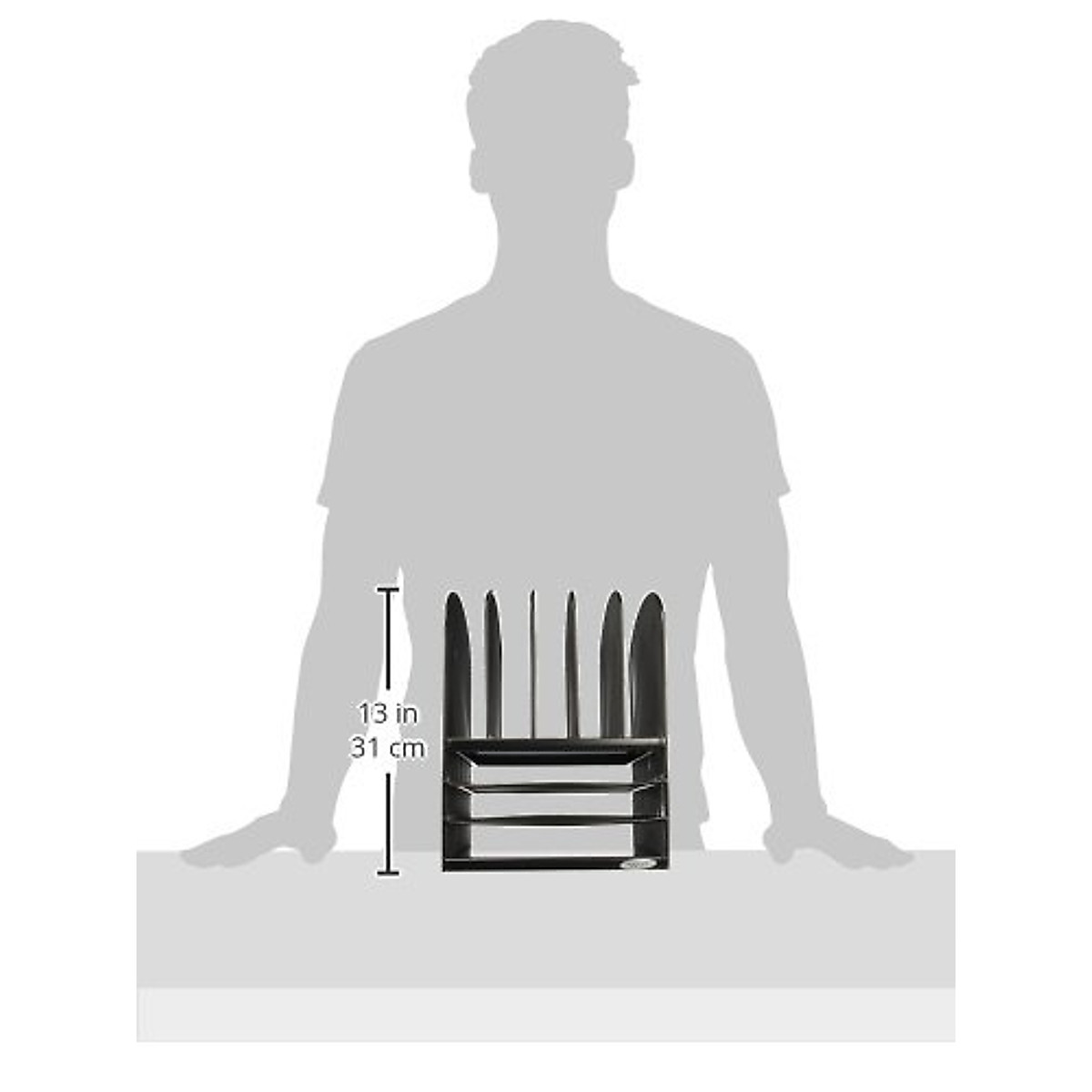 Safco Products 3266BL Onyx Mesh 5 Sorter, 3 Tray Desktop Organizer. Durable Steel Mesh Construction -3 Horizontal Trays. Multifunctional Use Ideal for Cubicles, Home Offices, Mail Rooms & Classroom