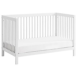 Oxford Baby Essentials Island Full Size 4-in-1 Convertible Baby Crib with Round Spindles, White