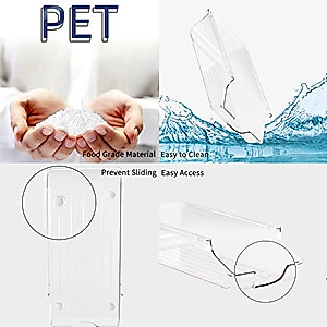 PENGKE Refrigerator Organizer Bin,Soda Can Holder Dispenser Storage Bins for Fridge, Pantry,Kitchen,BPA-Free,Clear(1-Pack)