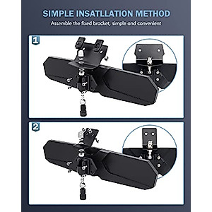 Lupar UTV Rear View Mirror, Aluminum Rearview Center Mirrors w/2 Types Mounting Bracker fit 2020-2022 Polaris RZR PRO XP/4, 2017-2022 Polaris Ranger 500 570 900 XP 1000 XP/Crew