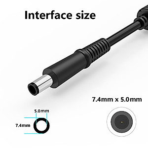 Adapter for Dell 15 17 G5 (5587/5590) G3 (3579/3379/3590) G7 (7588/7590/7790) for Alienware M13 M15 M17 M14x M15x M17x Area-51m DA180PM111 Laptop Power Supply Charger Cord