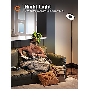 addlon RGB Floor Lamp, 2000LM LED Super Bright-Tall Standing with Alexa, App and Remote Control, Smart Modern Floor Lamp with Music Sync and 16 Million DIY Colors for Bedroom Living Room