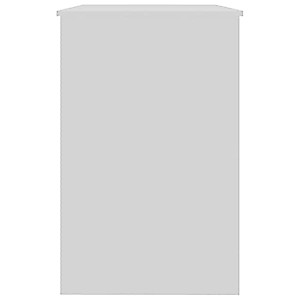 BynJoo Small Writing Desk Computer Desk,Wood Secretary Desks for Home Office,Homework and School Studying Writing Desk,for Homefor Simple Corner Desk with One Integrated Cabinet.White(39.4" Inche)