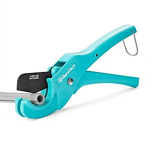DURATECH PEX Pipe Cutter, Tubing Cutter for 1/8"-1" PEX and Rubber Hoses(NOT for PVC Pipe), with PTFE-Coated Sharp Blade, Suitable for Home and Plumbing Repairs