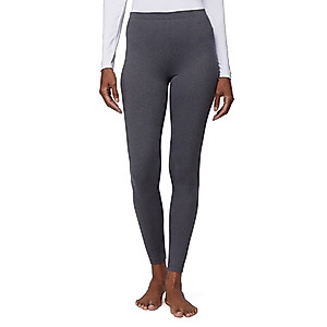 32 Degrees Heat Womens Ultra Soft Thermal Lightweight Baselayer Legging Pant, Charcoal Heather, Small
