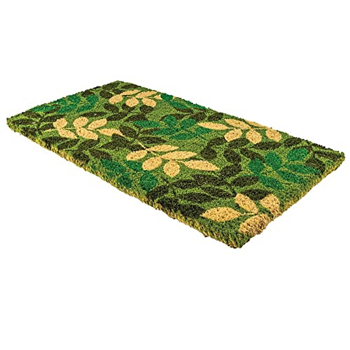 Notrax, Green Leaf, Handmade Natural Coir Doormat, Entry Mat for Indoor or Outdoor Use, 18"x30", C11 (C11S1830GL)