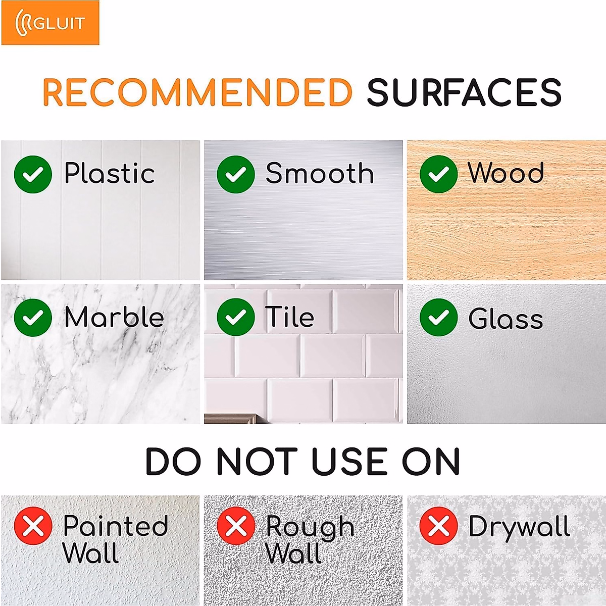 GLUIT Adhesive Towel Hooks for Bathroom Wall Hooks for Hanging Heavy Duty Coat Rack Sticky Hanger for Door Holder Durable Stainless Steel Chrome- 2 Pack