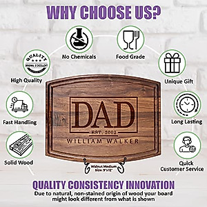 Tayfus Personalized Cutting Boards for Men - Customized Wood Meat Boards for Grill Masters - Unique Custom Gift Ideas for Father's Day, Christmas, Birthday, Anniversary for Men, Dad, Grandpa and Him