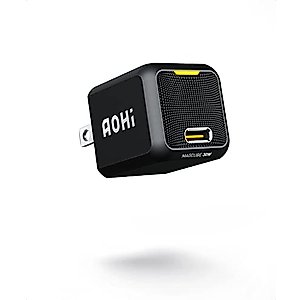 USB C Charger, AOHI Magcube 30W PD Mini Fast Charger GaN+ Wall Charger Power Adapter for iPhone 14/Plus/Pro/Pro Max/MacBook/iPhone 13/13 pro/ 12 Mini Pro Max/iPad Pro/Galaxy S21, Pixel, Black