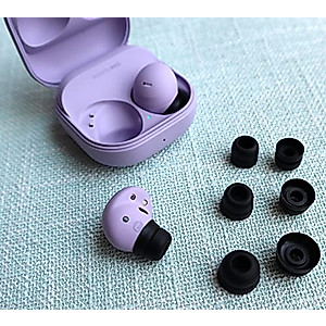 A-Focus Galaxy Buds 2 Pro Ear Tips【Double Flange & Memory Foam Tips】, L/M/S Replacement Noise Canceling Earbuds Wings Compatible with Beats Studio Buds/Fit Pro, 214523 [6 Pairs] Black