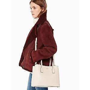 Designer Kate New York Women's Hadley Road Small Dina Top Handle Handbag Tote in Tusk Light Cream light Beige