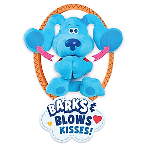 Blue’s Clues & You! Blowing Kisses Blue Feature Plush Stuffed Animal with Sounds and Movement, Dog