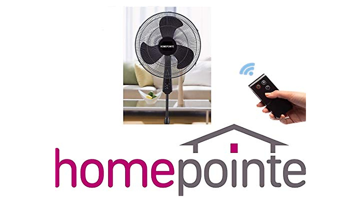 Homepointe 18-Inch Stand Fan with Remote Control by MIDEA