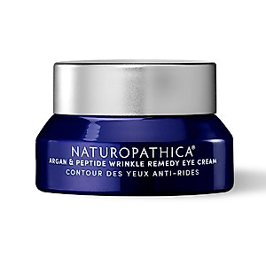 Naturopathica Argan & Peptide Wrinkle Remedy Eye Cream, Daily Under Eye Cream to Help Reduce Puffy Eyes and Hydrate Skin, Firming Eye Cream to Help Diminish Fine Lines & Wrinkles, 0.5 fl oz