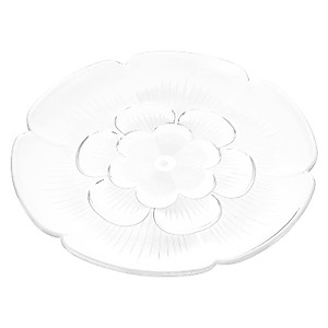 Zerodeko Glass Fruit Bowl Clear Plate Dry Fruit Plate Glass Plate Appetizer Serving Tray Crystal Fruit Serving Platter Candy Dish Desserts Snacks Nut Holder 30cm Dessert Trays