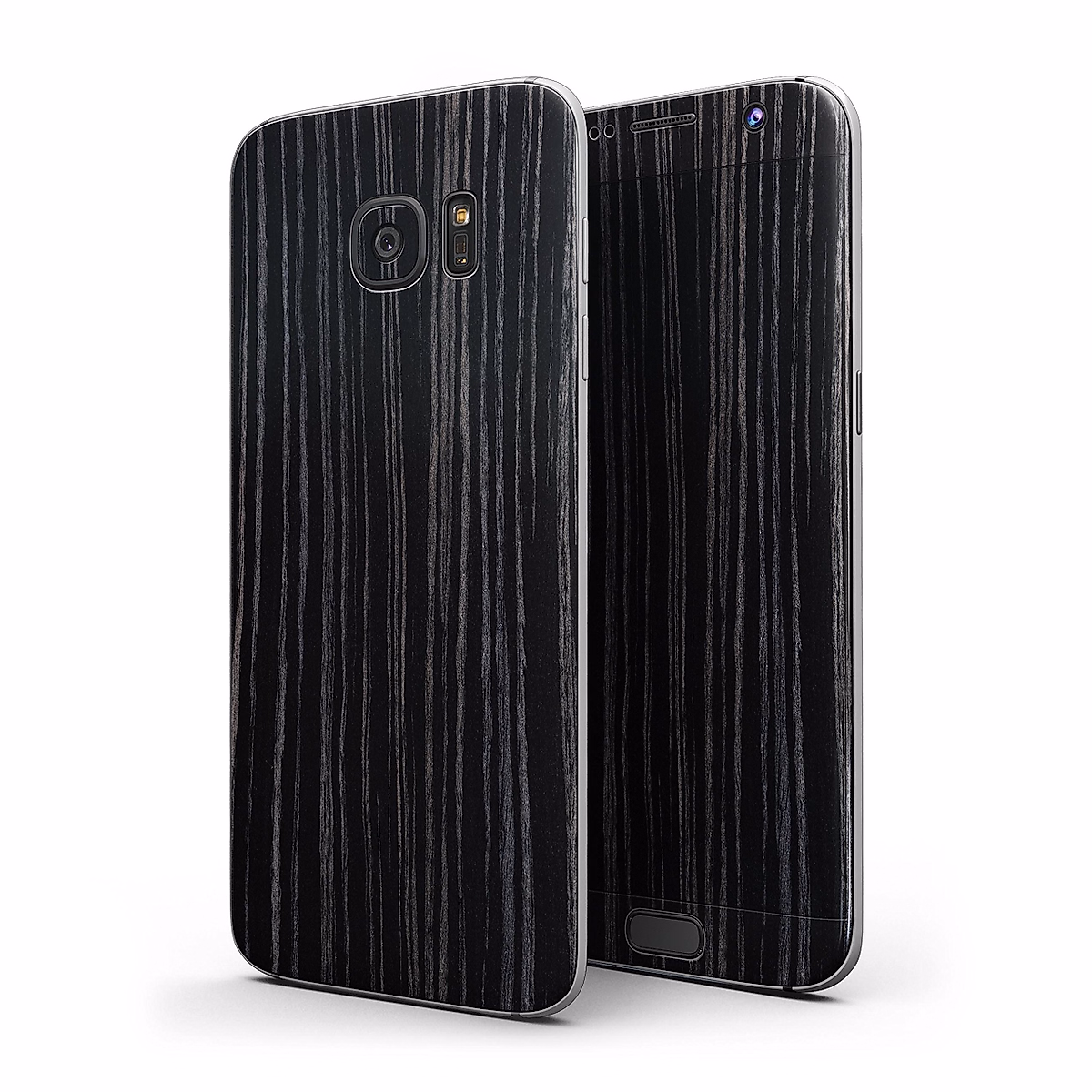 Design Skinz Design Skinz Black Wood Texture Full-Body Wrap Decal Skin-Kit for The Galaxy S9 Plus