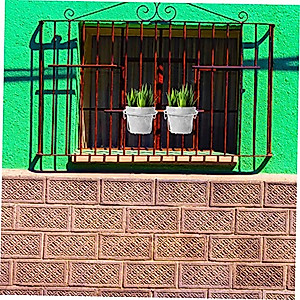 YARNOW 4pcs Flower Pot Hanger Outdoor Plants Hanging Baskets for Plants Outdoor Plant Stand Outdoor Planters Rack L Brackets for Shelves Wall Flower Pot Wrought Iron White Bracket Ring