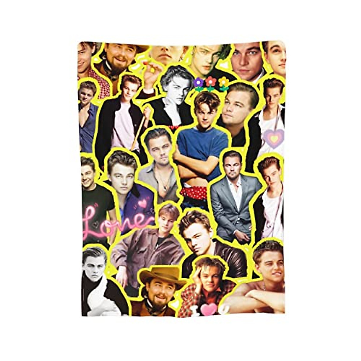 Blanket Leonardo Dicaprio Soft and Comfortable Warm Fleece Blanket for Sofa,Office Bed car Camp Couch Cozy Plush Throw Blankets Beach Blankets