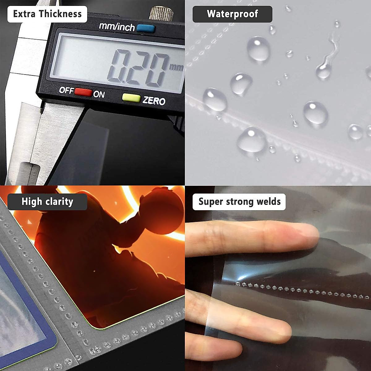 WOT I 9-Pocket Trading Card Sleeves, 1440 Pockets Double-Side Card Sleeves Clear Page Protectors for 3 Ring Binder Holds Sports Cards, Game Cards