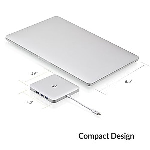 IOGEAR Compact USB-C Docking Station with PD Pass-Thru (GUD3C03)