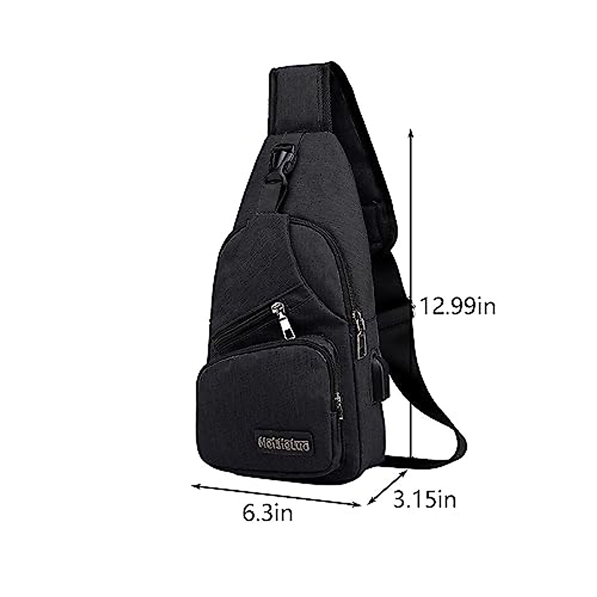 Crossbody Bags, Waterproof Strap Bag With USB Hole, Hiking Backpack Multipurpose Crossbody Chest Bag