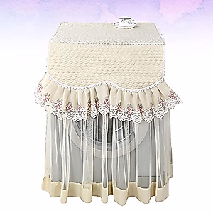 Vosarea Front Door Decor Sunproof Washing Machine Cover 60x60x87cm Automatic Washer Protectors Delicate Washing Machine Cover (Beige) Laundry Machine Cover Replacement Home Decoration