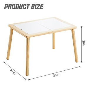 Beright Sensory Table, not with Storage Bins, Kid's Table Play Sand Table Indoor, for Birthday, Christmas and Thanksgiving Gift