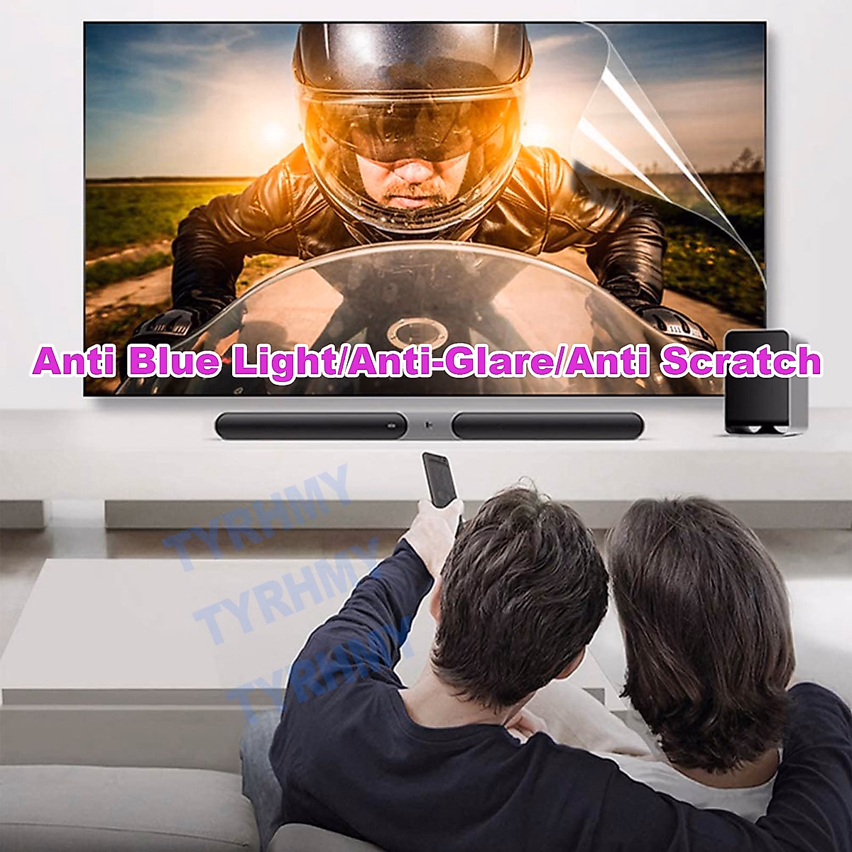 65 Inch Non-Glare TV Screen Protector, Anti-Blue Light/Anti Scratch Protection Film, Protect Your Eyes for Samsung, Insignia, VIZIO, TCL, Sony, Sharp, Hisense, LG, TCL, Etc,65in L56.69inxW31.85in