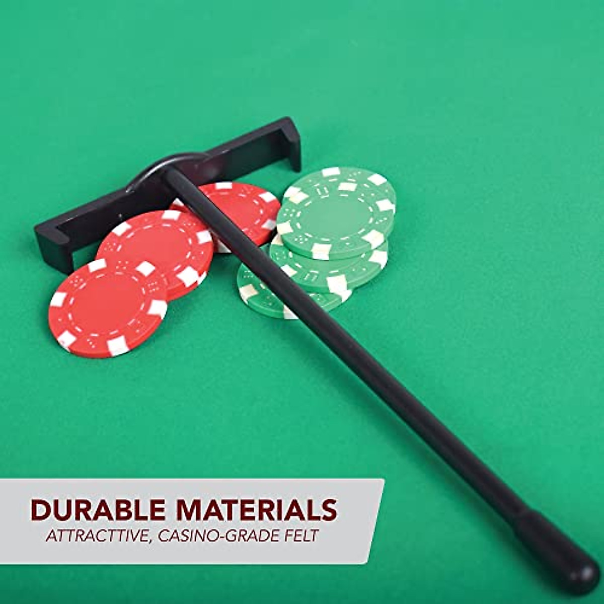 Hathaway No Limit 3-in-1 Portable Casino Tabletop, Black/Green