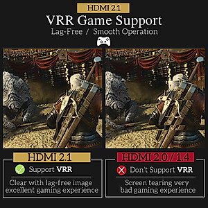 phoossno Certified 8K HDMI 2.1 Fiber Optical Cable,10K Ultra High Speed HDMI 33ft 48Gbps 4K 120Hz 8K 120Hz 10K 120Hz, eARC Dolby Vision Atmos HDR10 RTX 3080/3090 4090 PS5 Xbox Sony LG C9/B9