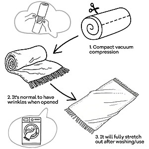 inhand Knitted Throw Blankets for Couch and Bed, Soft Cozy Knit Blanket with Tassel, Off White Lightweight Decorative Blankets and Throws, Farmhouse Warm Woven Blanket for Men and Women, 50"x60"