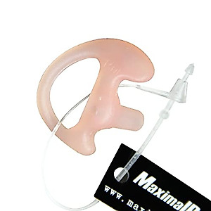 MaximalPower Medium Size Earmold Earbud Earplug Ear Insert for Motorola Kenwood Two-Way Radio Acoustic Coil Tube Audio Kits, Right, 10 Pack