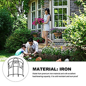 ERINGOGO 1 Set Hose Wrought Iron Frame Garden Hose Hanging Hook Water Hose Bulter Hose Storage Wall Mount Heavy Duty Garden Hose Hanger Shelving Brackets Hose Storage Rack Water