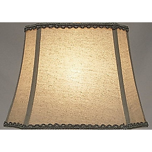 Mestar Decor Cut Corner Linen Lampshade with Lace Trim (Spider) (Rectangular)