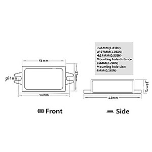 KNACRO DC-DC 12V to 5V 3A 15W Step-Down Power Supply Module Car Power Converter Module Dual USB Female Socket (Dual USB Female)