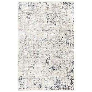 SAFAVIEH Dream Collection 2'6" x 4' Grey / Green DRM413F Vintage Oriental Distressed Premium Viscose Accent Rug
