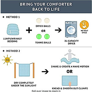 510 DESIGN Luxe Quilted Comforter Set Modern Transitional Design, All Season Down Alternative Warm Bedding Matching Shams, Bedskirt, Decorative Pillow, Queen, Shawnee Scrollwork Seafoam