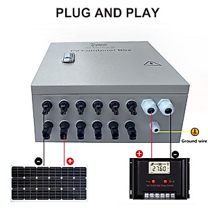 Gx Electrical Solar Combiner Box with 6 Strings, 80 A Circuit Breakers. This photovoltaic Combiner Box is Suitable for Off-Grid Solar Power