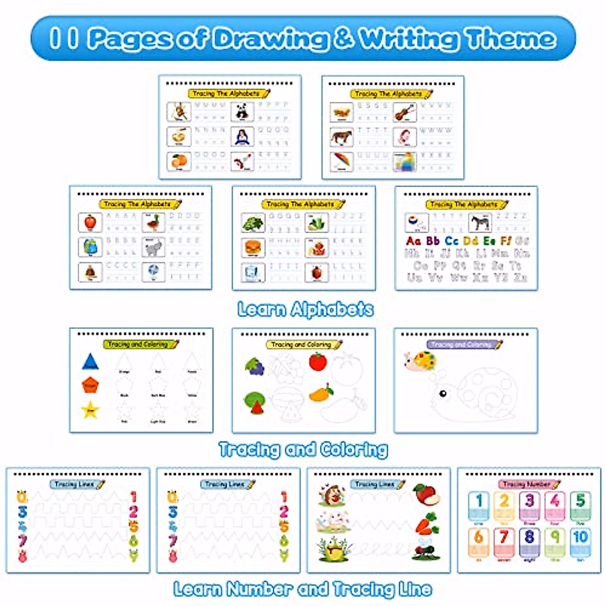 Magnetic Montessori Preschool Busy Book for Toddlers Age 3 4 Years Old, Preschool Learning Activities Binder Quiet Book, Kids Educational Travel Speech Therapy Autism Sensory Toy for Boys Girls